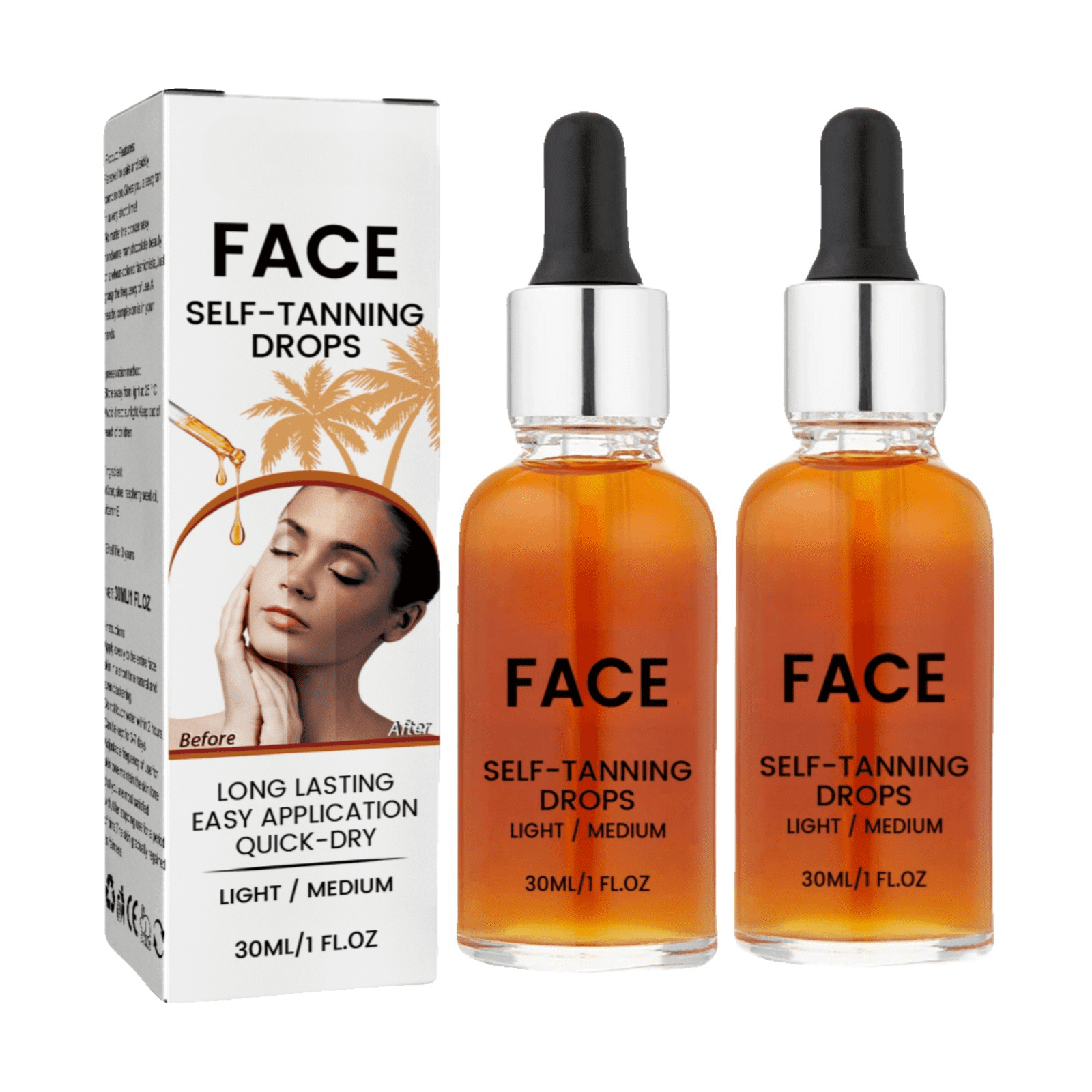 The Face - Illuminating Self-Tan Drops to Create Your Own Self Tanner, Cruelty & Toxin Free ...