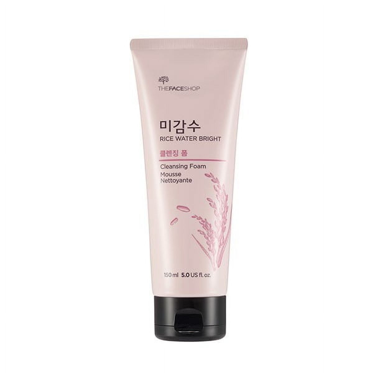 The Face Shop Korean Rice Water Bright Foaming Facial Cleanser ...
