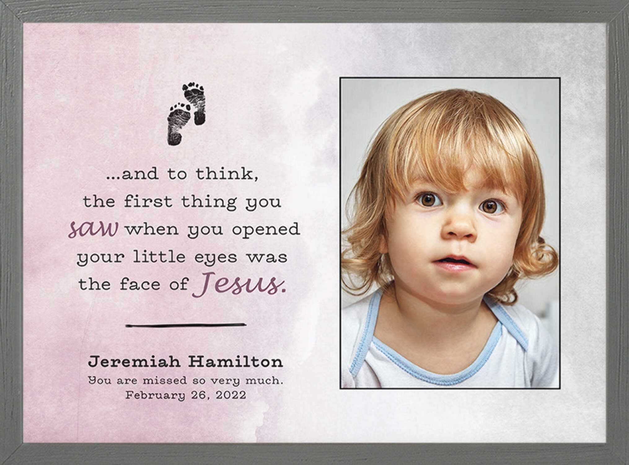 The Face of Jesus | Personalized Child Memorial, Grief, Sympathy ...