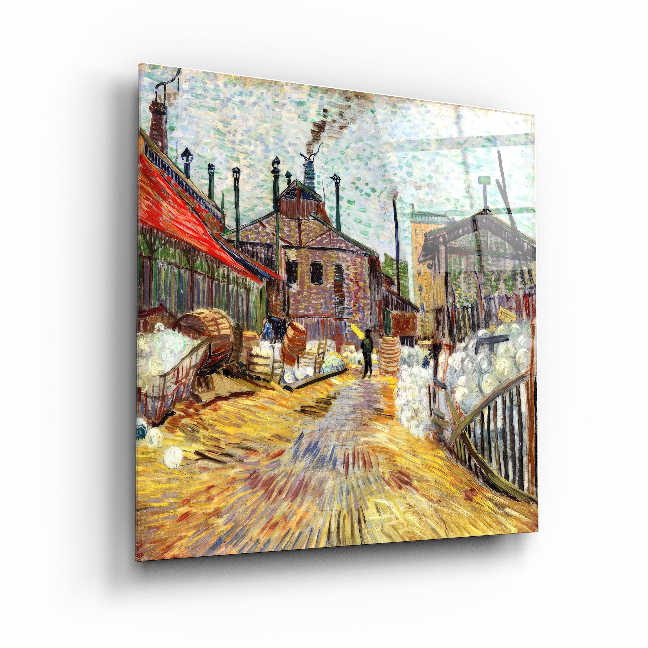 ."The Factory (1887) by Vincent Van Gogh". Glass Wall Art - Walmart.com