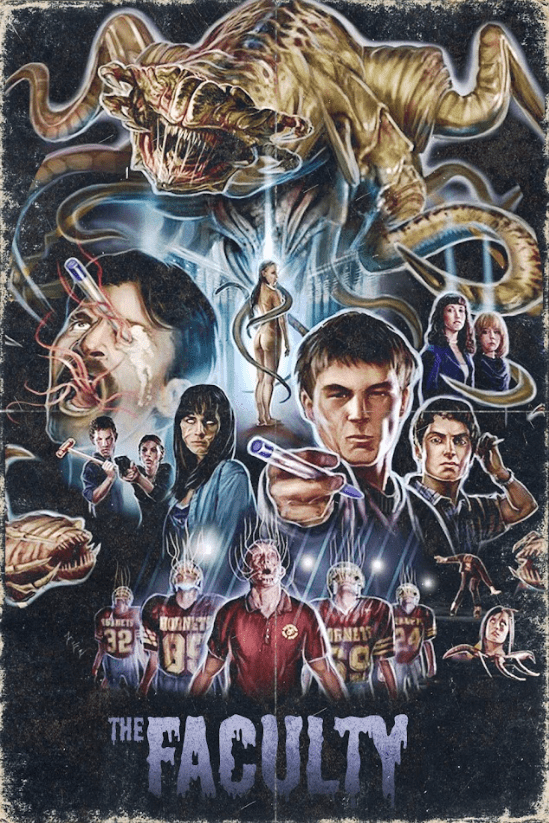 The Faculty 1998 Movie Poster 24x36 Sci-Fi Horror High School Invasion ...