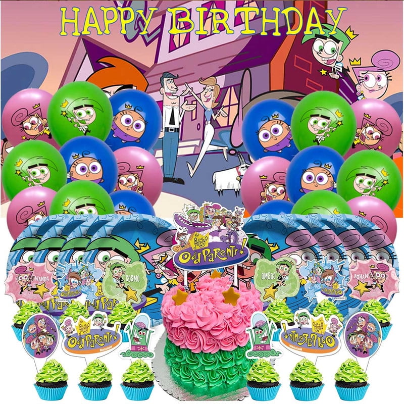 The Fairly OddParents Balloons Tableware Party Supplies Decor Birthday ...