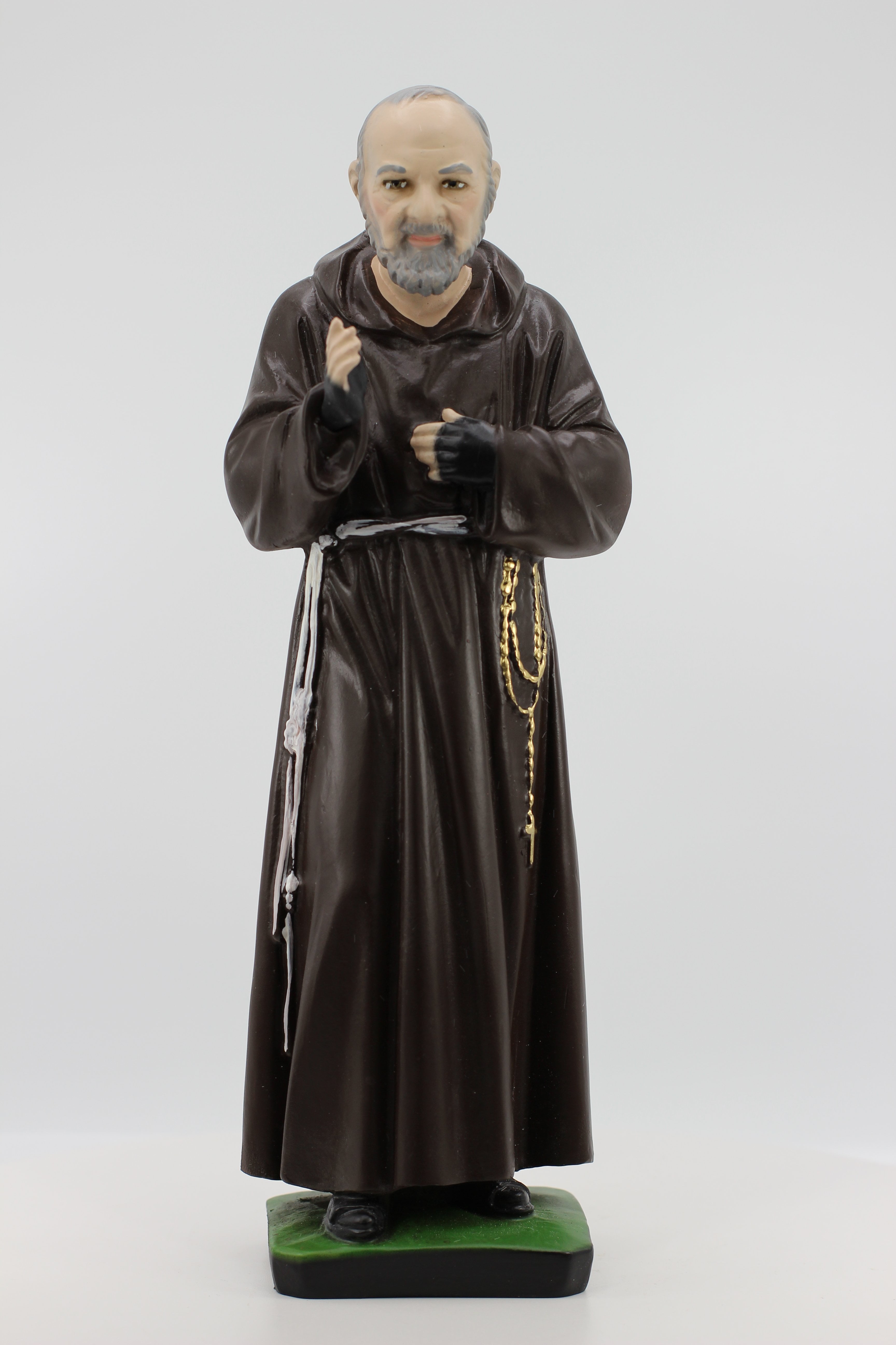 The Faith Gift Shop Father Pio Resin Stone Statue-Blue And White 16 ...