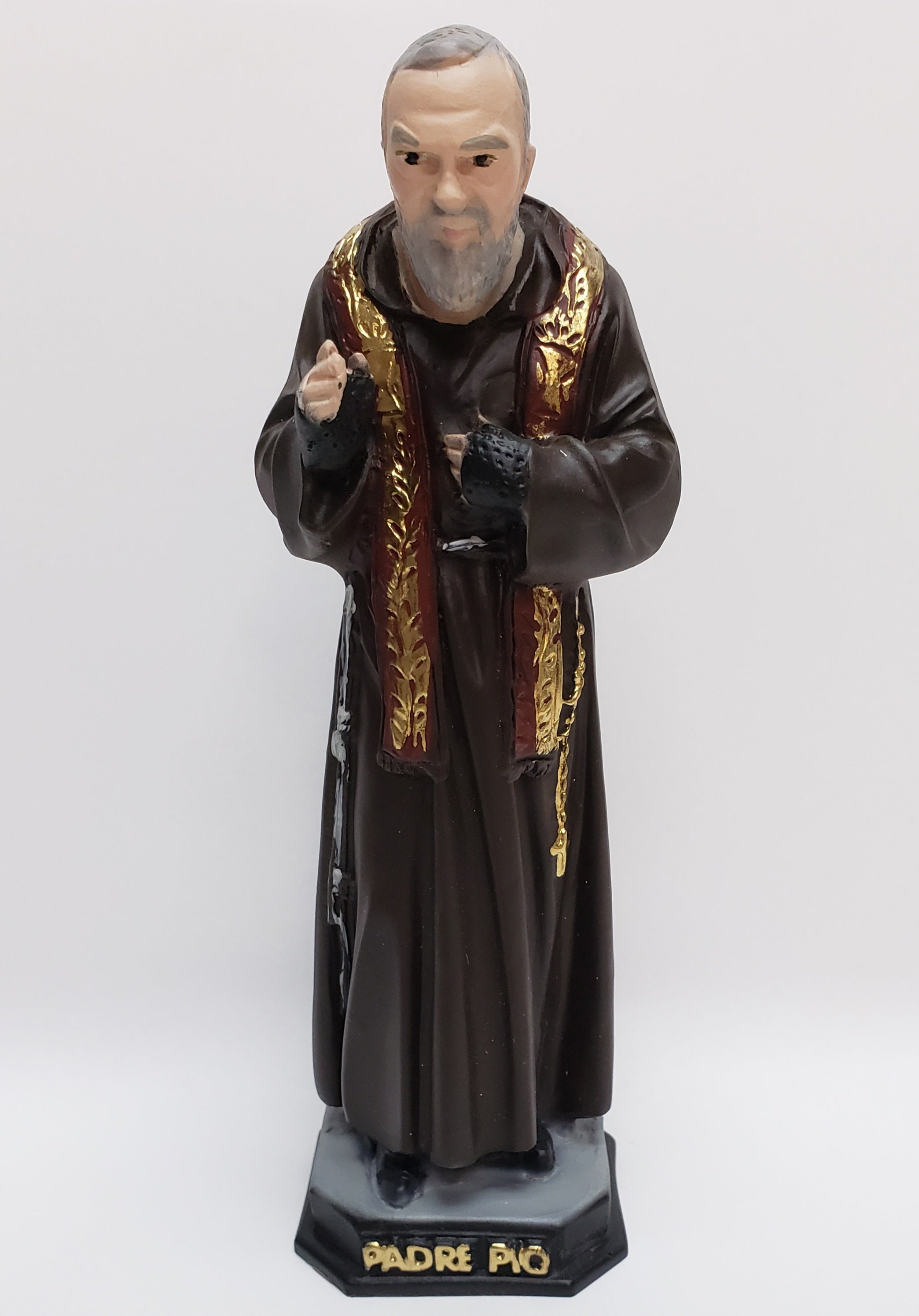 The Faith Gift Shop Saint Father Pio statue - Hand Painted in Italy ...