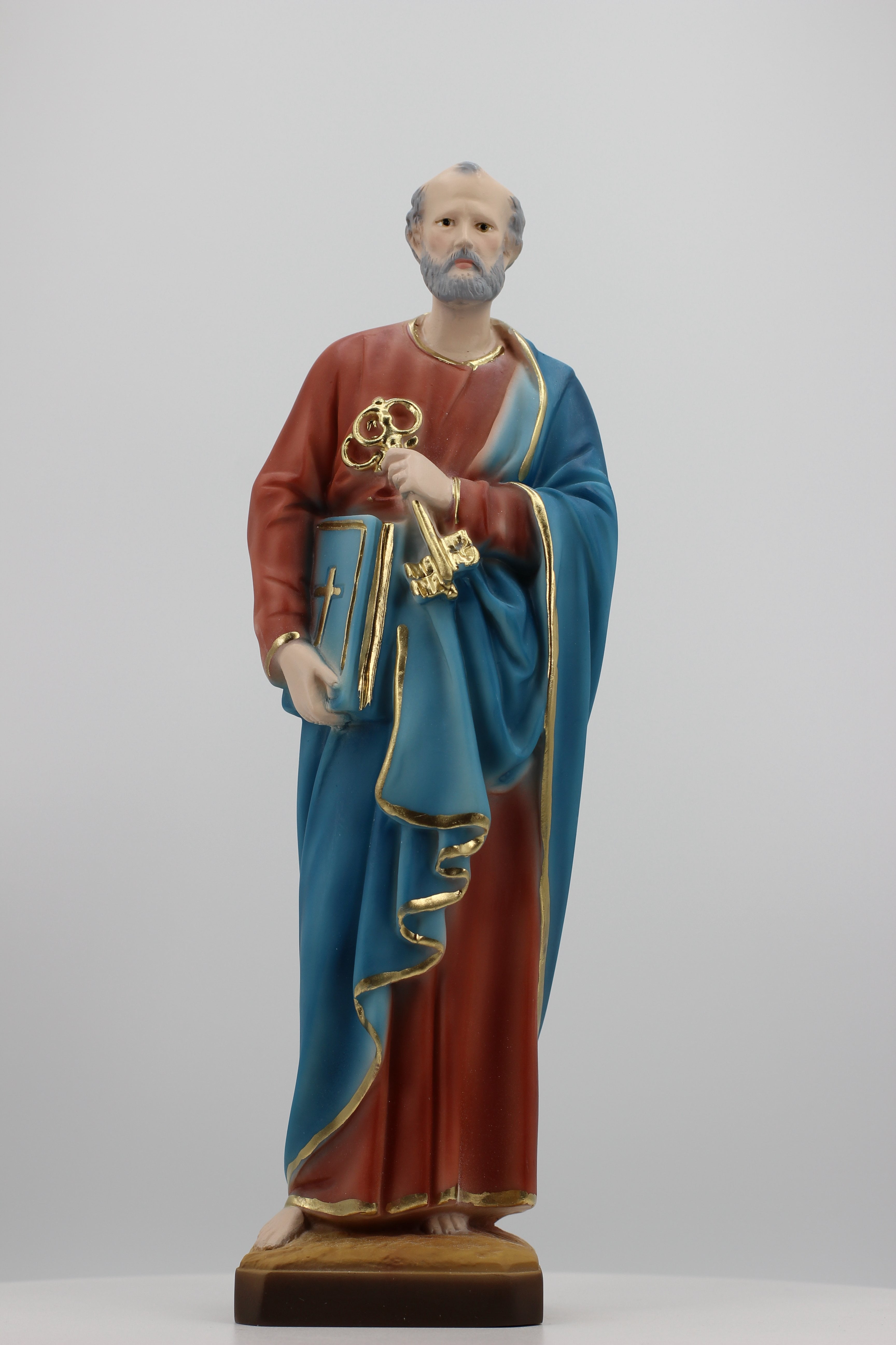 The Faith Gift Shop Saint Peter Statue, Hand Painted Resin, Decorative ...