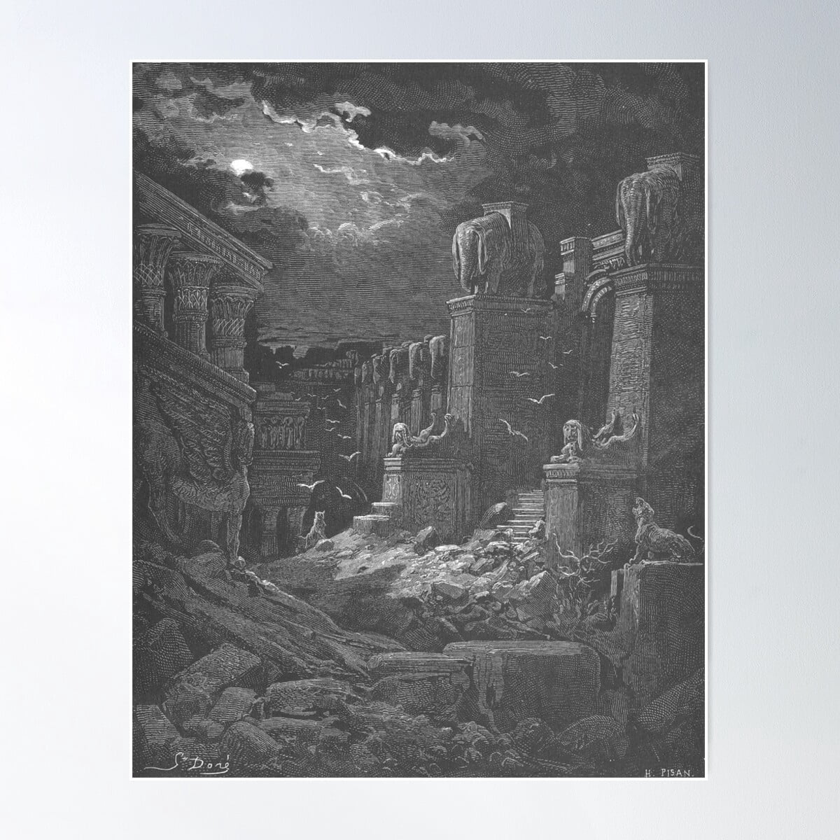 The Fall Of Babylon (1866) - Gustave Doré Poster Wall Art, Modern Wall ...