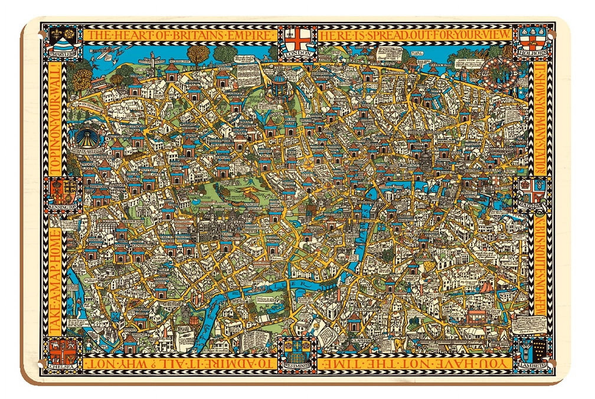 The Famous Wonderground Map of London Town England - Underground ...