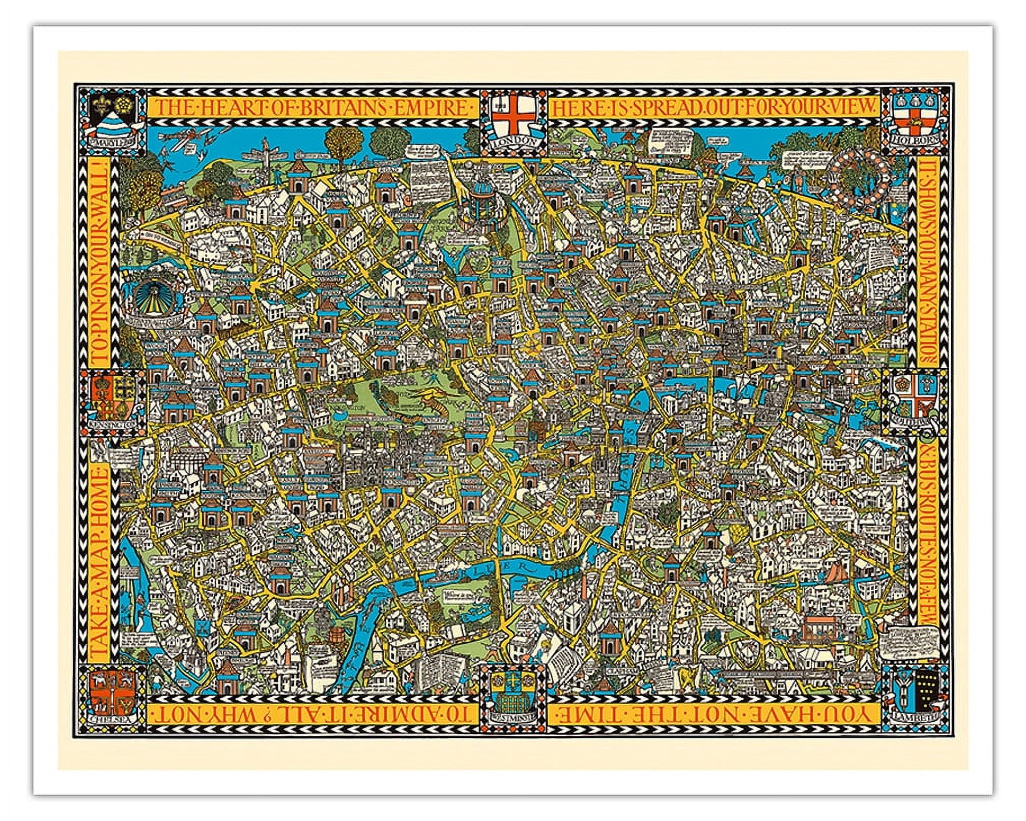 The Famous Wonderground Map of London Town England - Underground ...