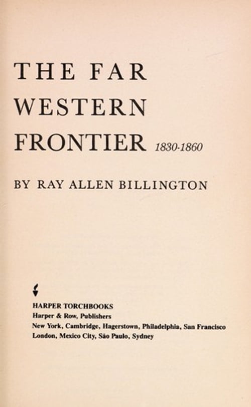 Pre-Owned The Far Western Frontier, 1830-1860 (Paperback) 0061330124 ...
