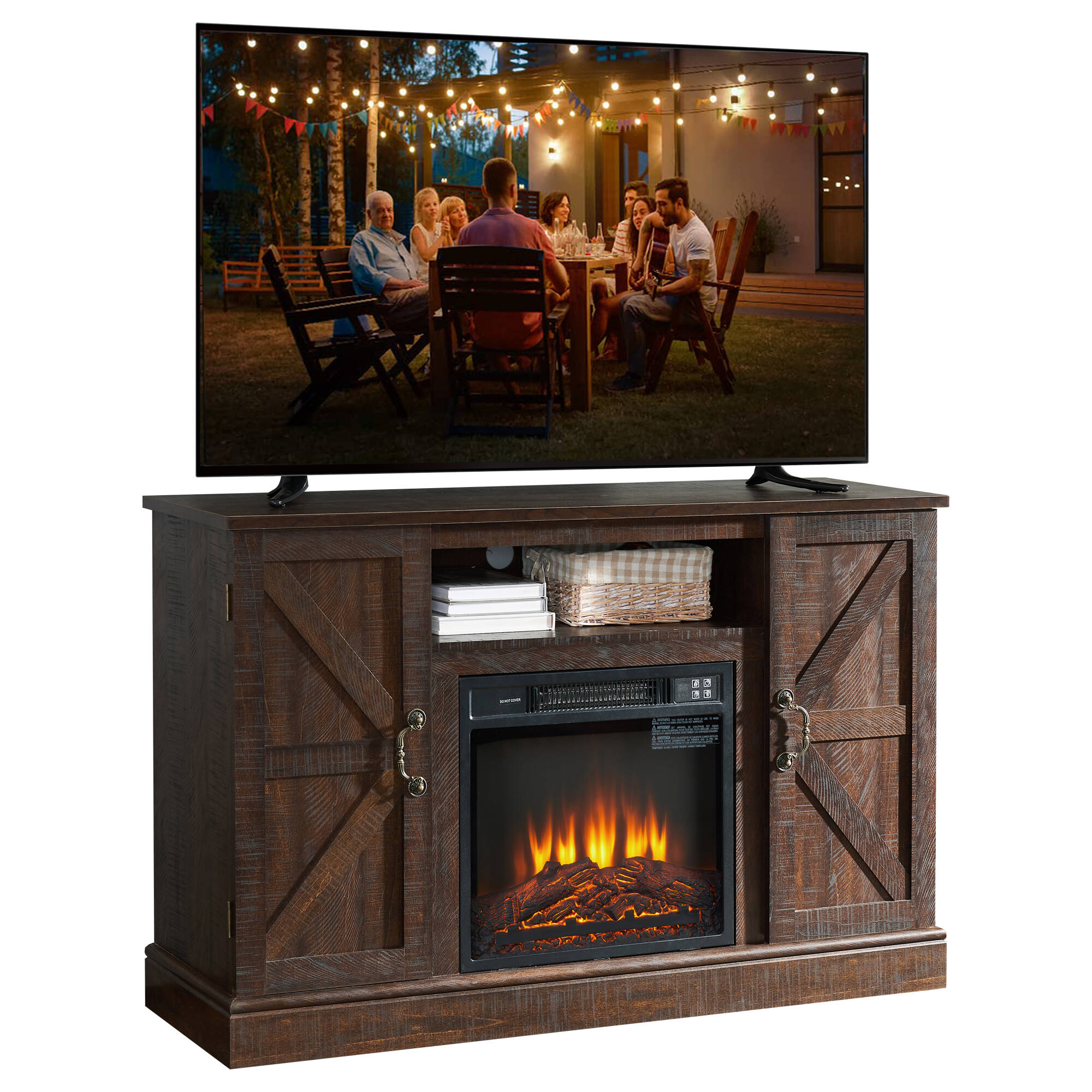 The Farmhouse Classic Media TV Stand is an antique entertainment ...