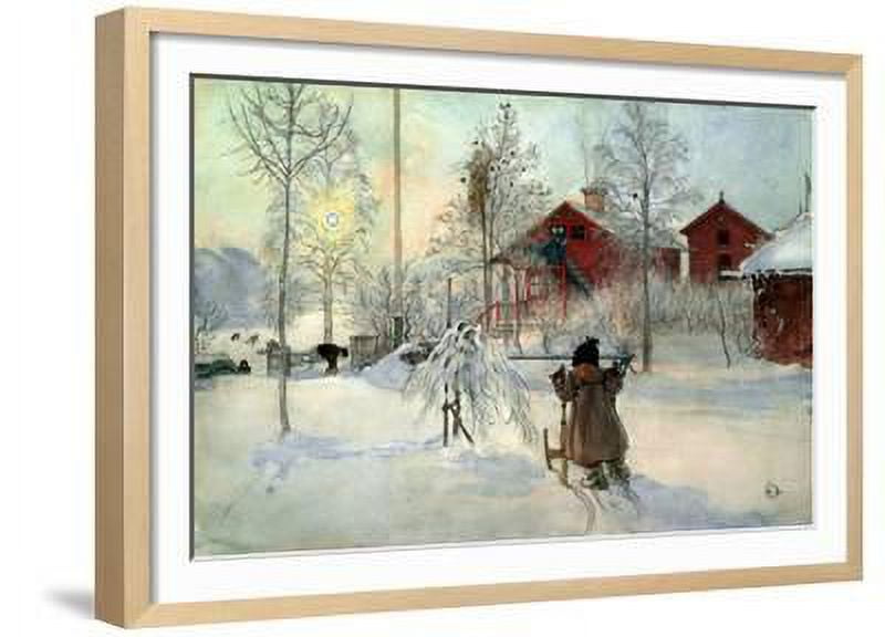 The Farmhouse and Washhouse, Scenic Seasons Framed Art Print Wall Art ...