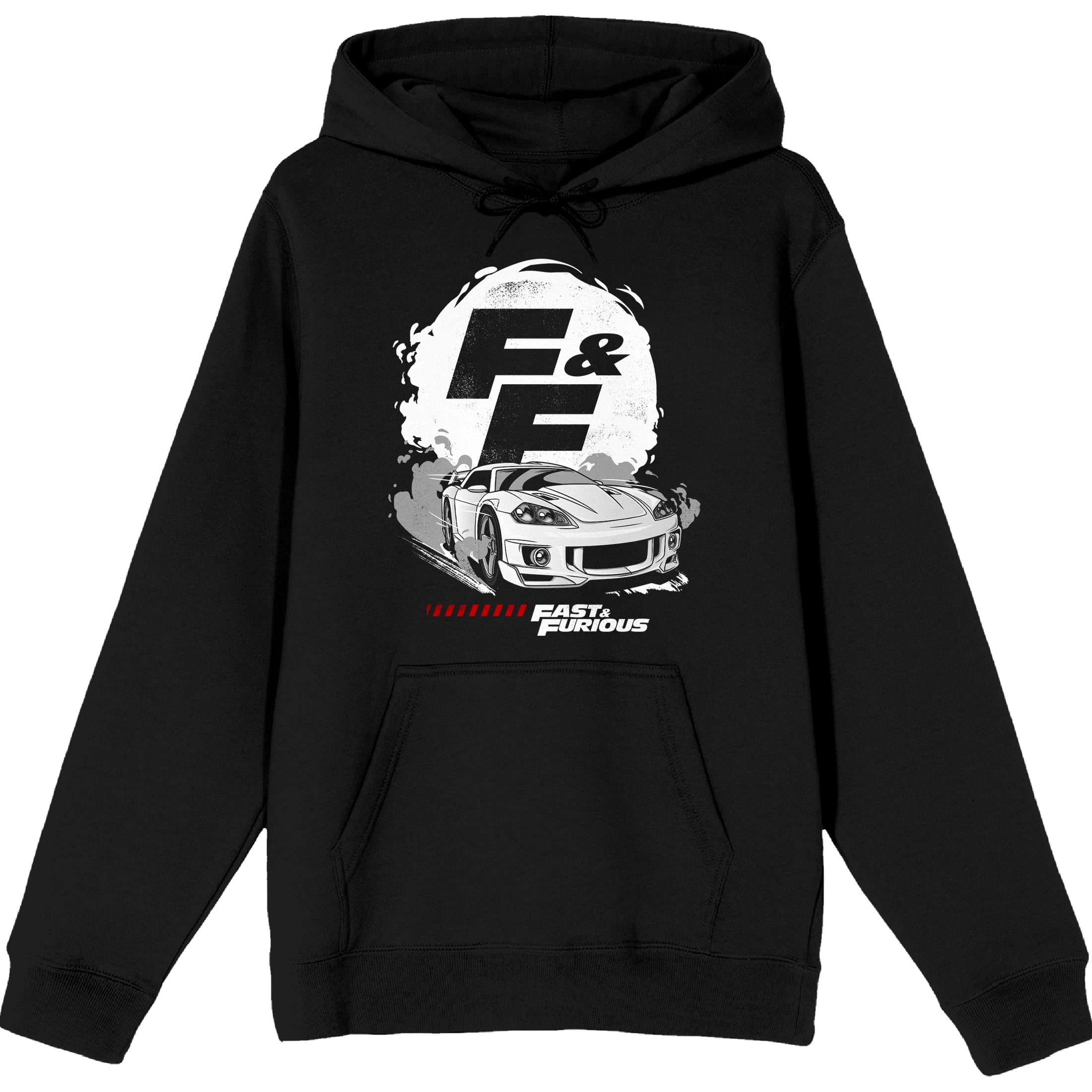 Fast & Furious Men's Hoodie Merchandise, Black Sweatshirt with Car Logo ...