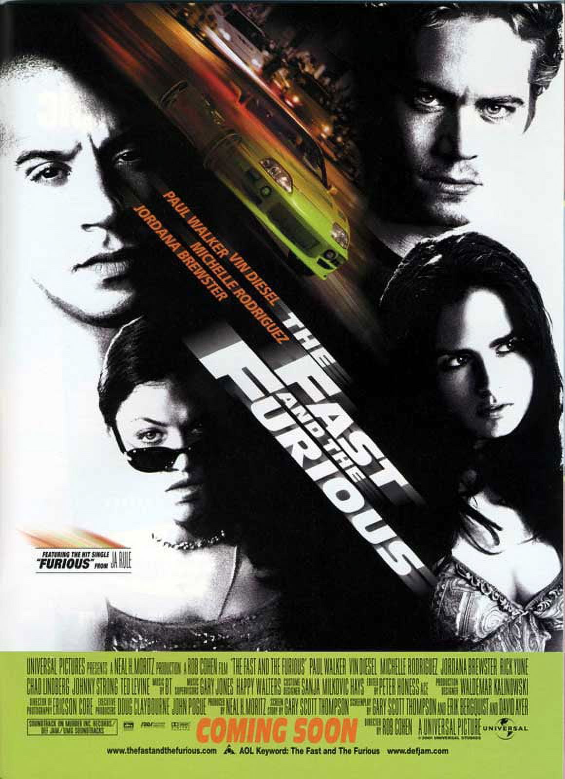 Fast And Furious 2001 Poster THE FAST AND THE FURIOUS (2001) (THE
