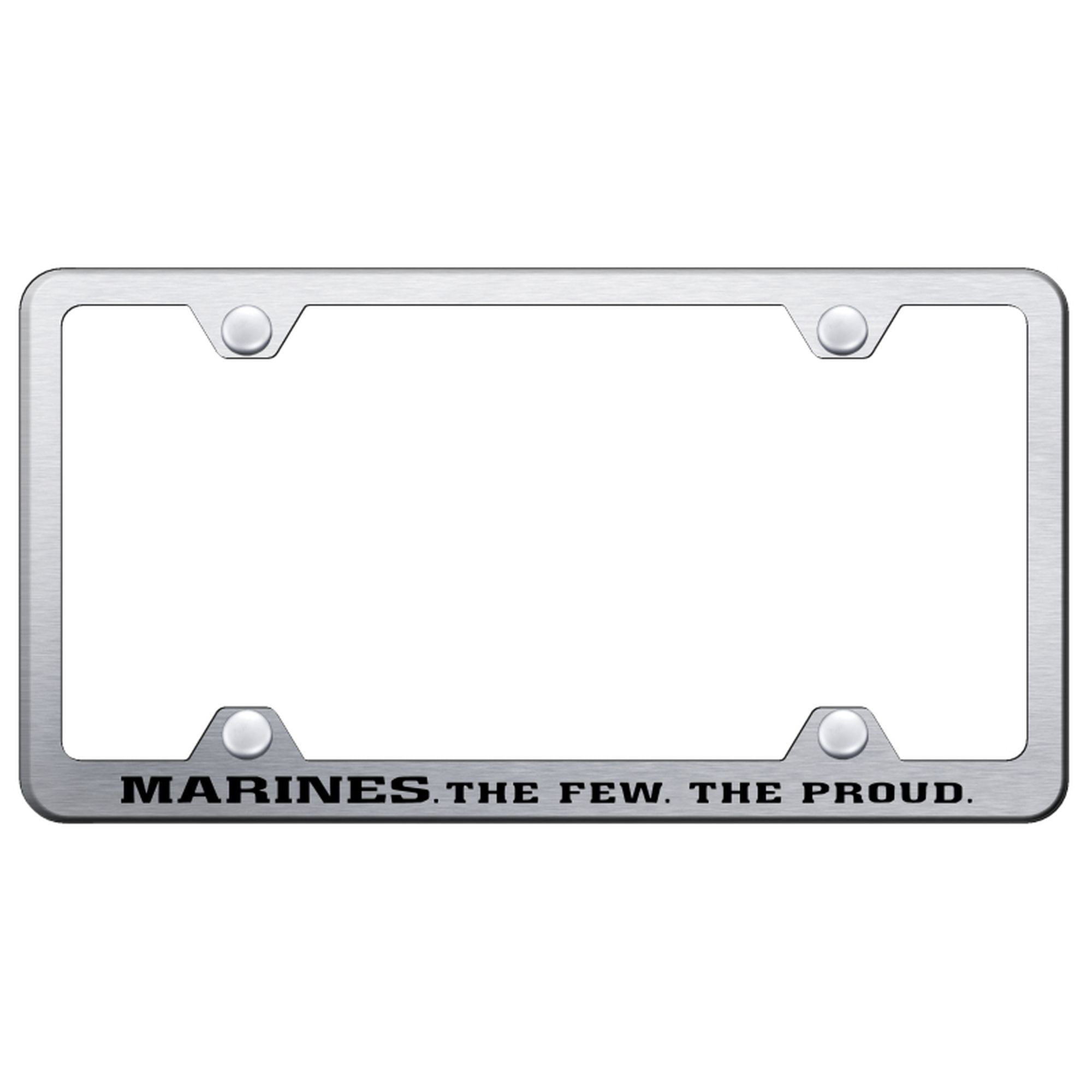 The Few The Proud Stainless Steel Wide Body License Plate Frame ...