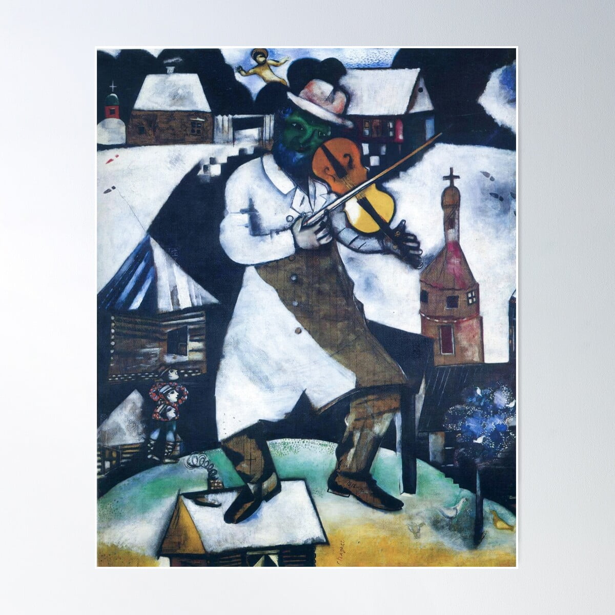 The Fiddler By Marc Chagall (1913) Poster Wall Art, Modern Wall Decor ...