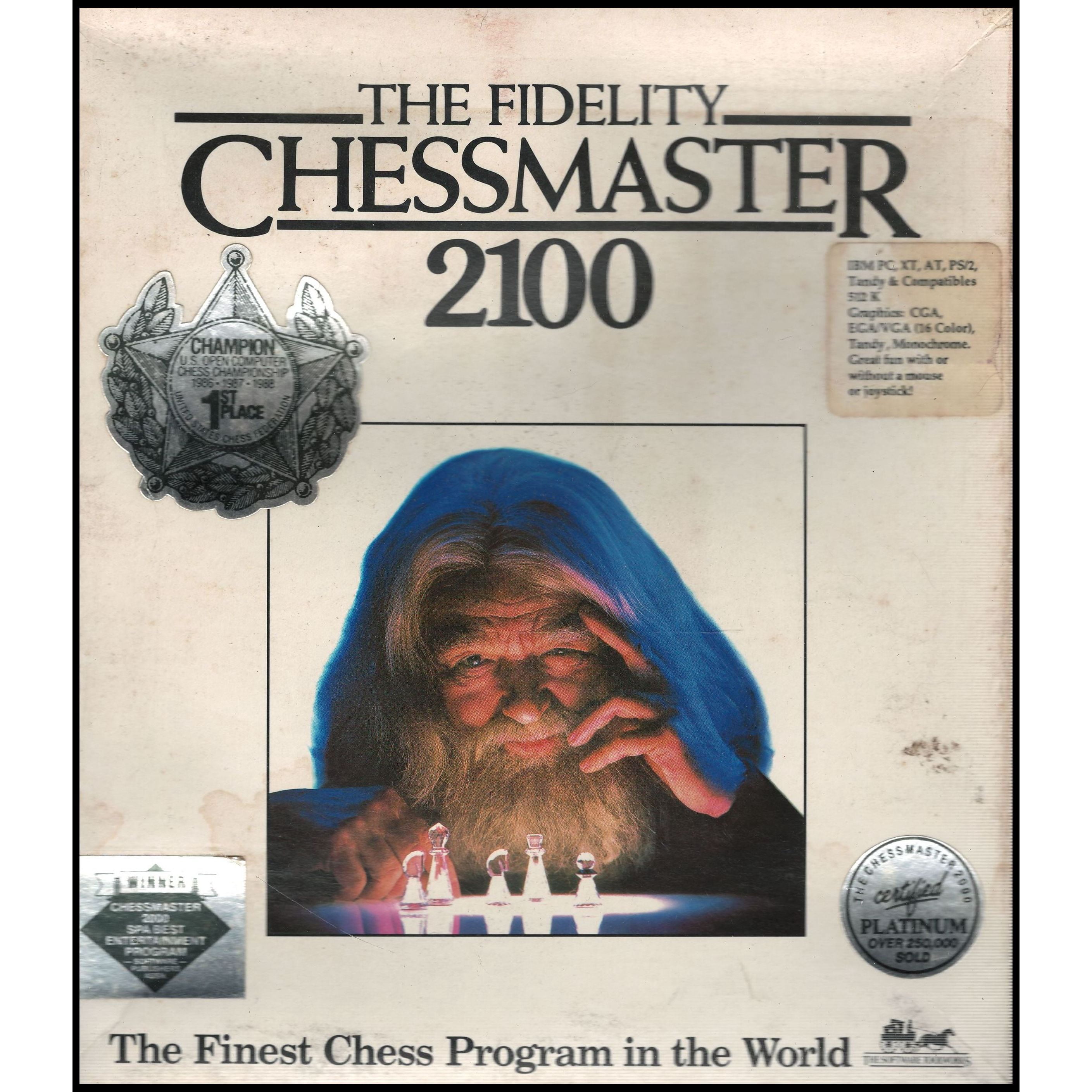 The Fidelity Chessmaster 2100 No. CM-2100 IBM (5.25 inch diskette) (DOS ...