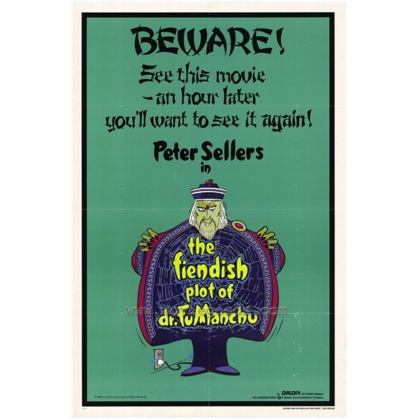 The Fiendish Plot of Dr. Fu Manchu Movie Poster (11 x 17) - Walmart.com