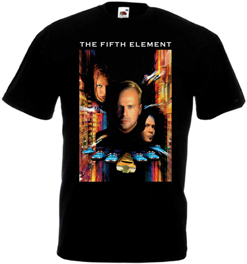 The Fifth Element v3 T-shirt black movie poster all sizes S-5XL ...