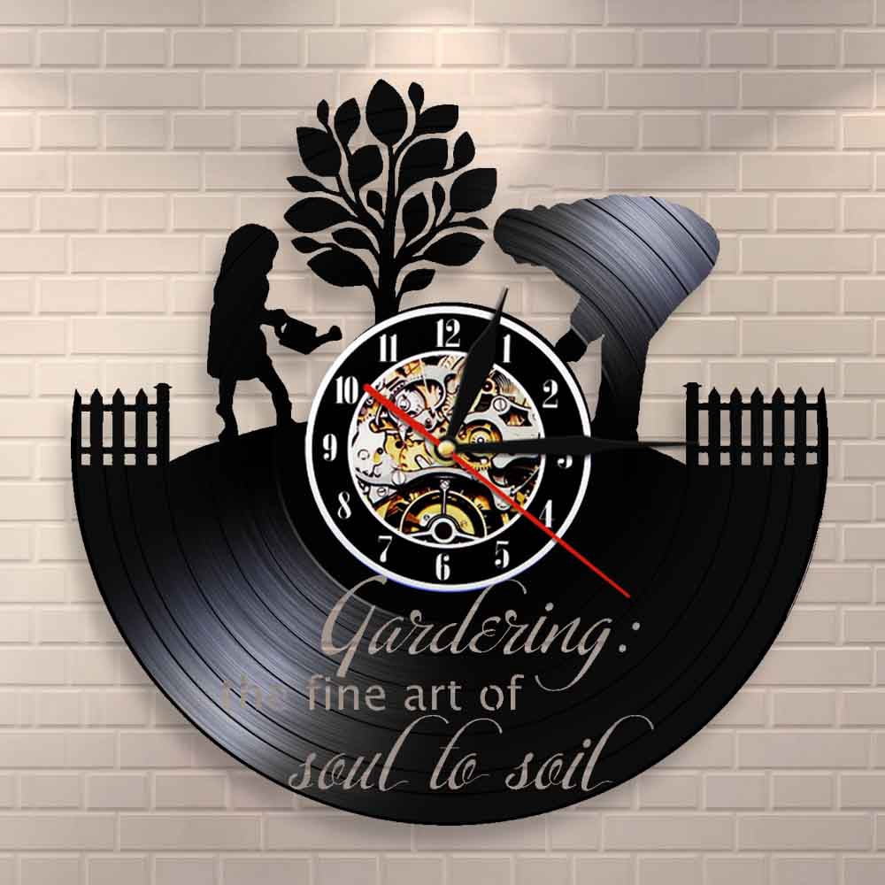 The Fine Art Of Soul To Soil Garden Quote Kitchen Wall Clock Farmhouse ...