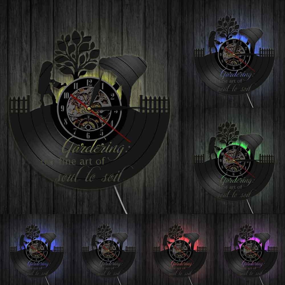 The Fine Art Of Soul To Soil Garden Quote Kitchen Wall Clock Farmhouse ...