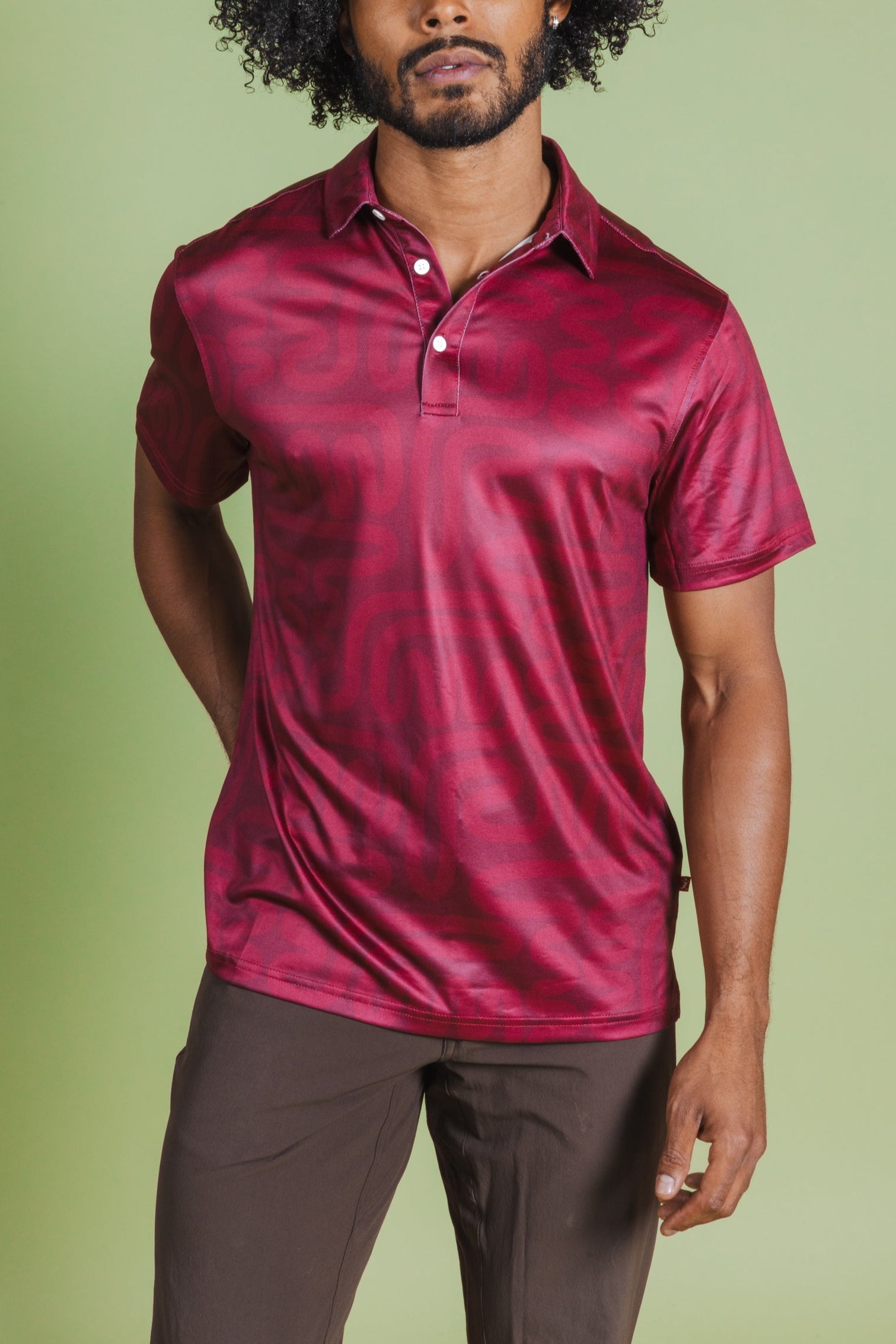 The Finish Line - Shinesty Red Abstract Men’s Polo 2X - Walmart.com