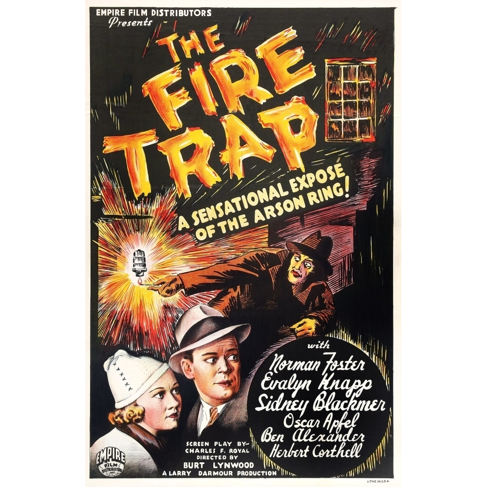 The Fire Trap Us Poster Art Bottom From Left: Evelyn Knapp Norman ...