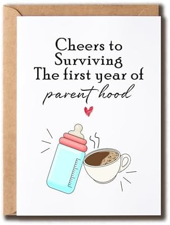 The First Year Of Parenthood Card - New Baby Cheers Card - 1st Birthday ...