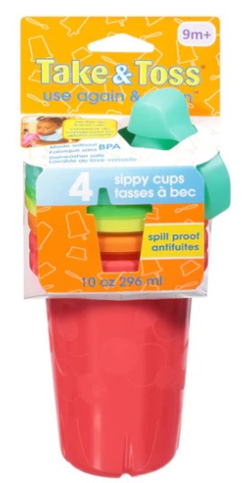 The First Years Take & Toss 10 oz Spill Proof Sippy Cups (Colors May ...