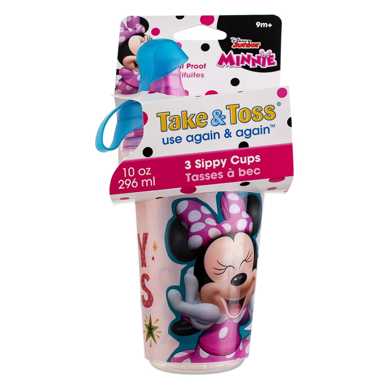 The First Years Take & Toss Disney Sippy Cups, Minnie Mouse, 10 oz, 3 ...