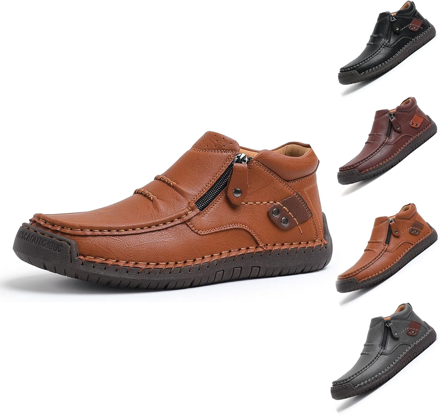 The First Young Driving Boots Men, Men’s Handmade Premium Leather Slip ...