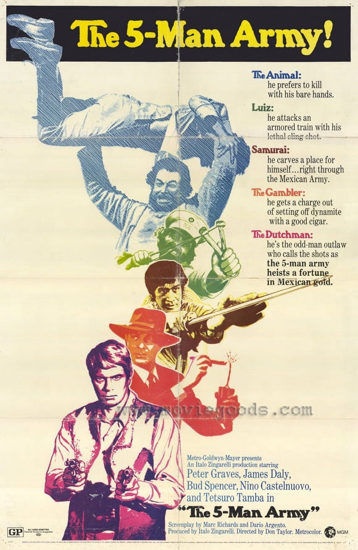 The Five Man Army Movie Poster Print (27 x 40) - Item # MOVCH9303 - Walmart.com