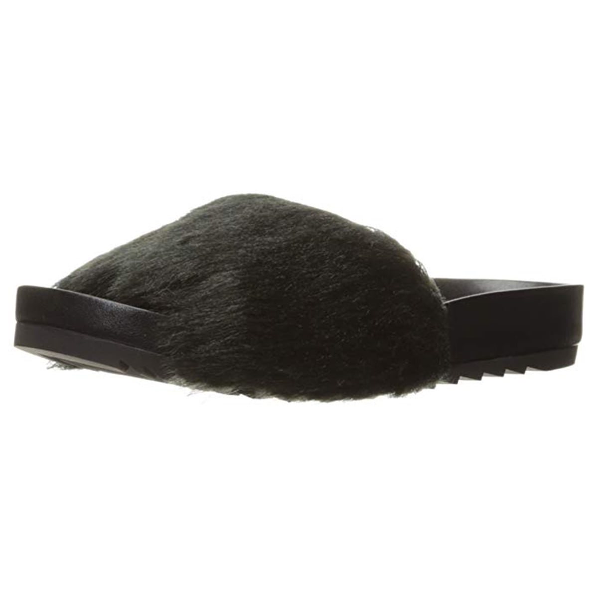 The Fix Ursula Faux Fur Slide Sandal Womens Style:880130-DRK GRN - Walmart.com