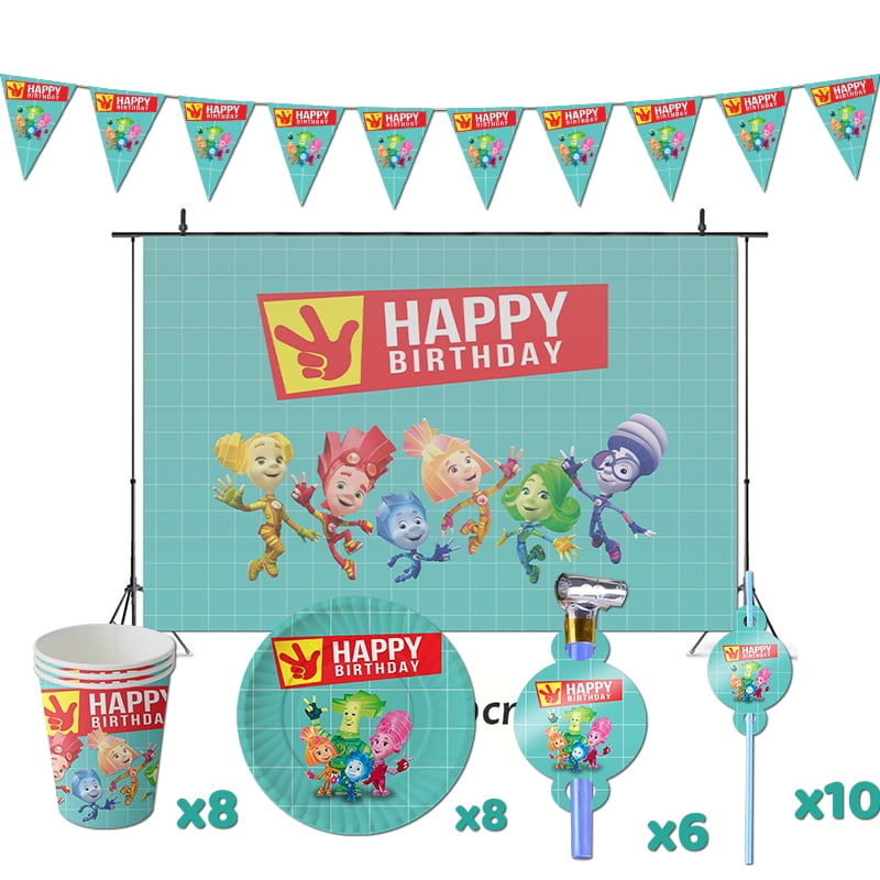 The Fixies Birthday Party Decorations Game Theme Supplys Banner Cups ...