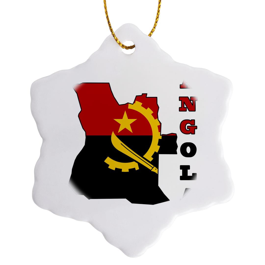 3drose, the Flag of Angola in the Outline Map and Name , Angola, 3 inch ...