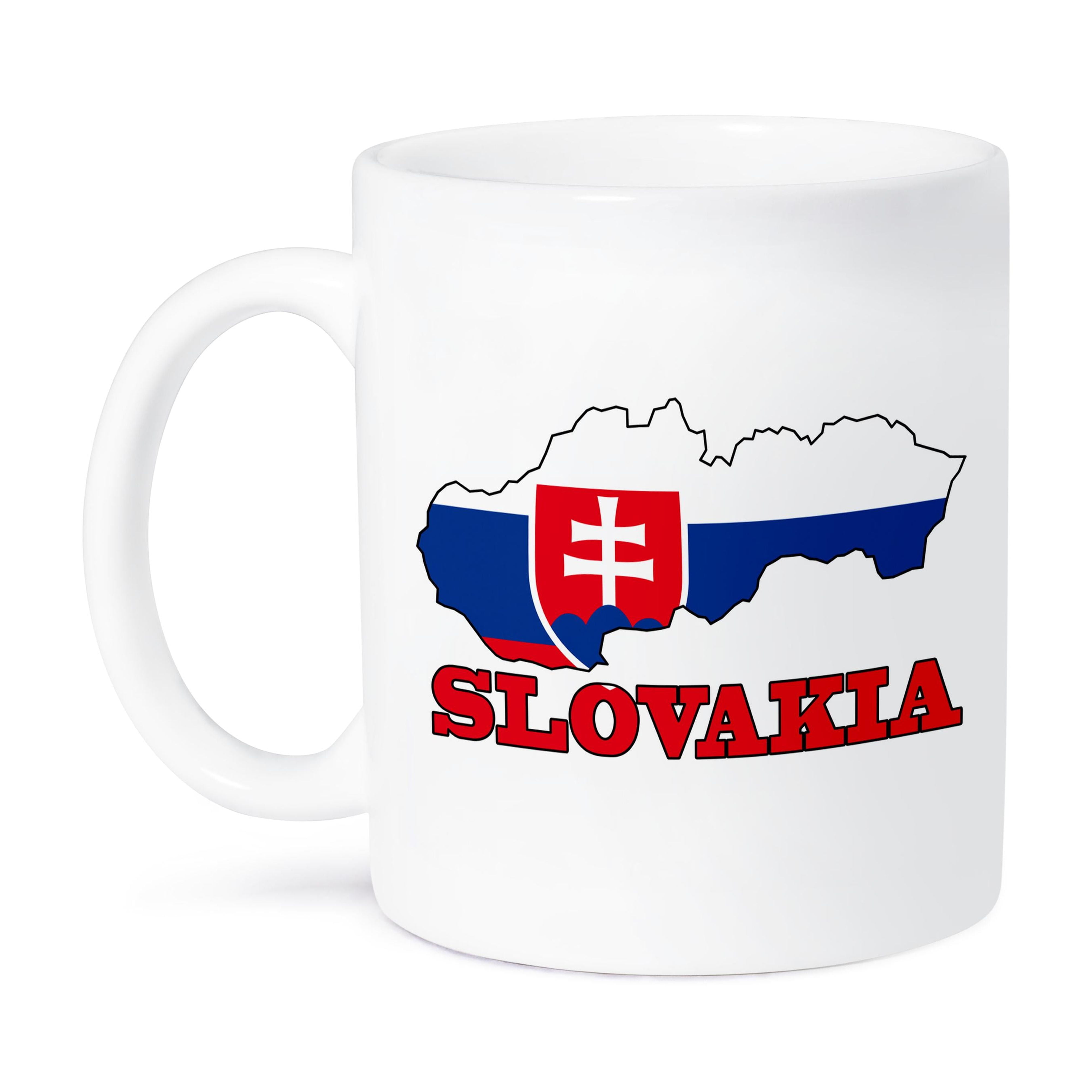 3dRose, The flag of Slovakia in the outline map of the country and name ...