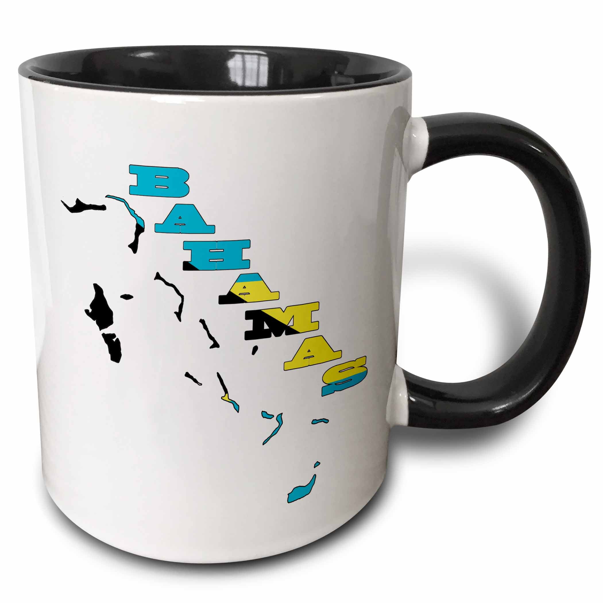 3drose, the Flag of the Bahamas in the Outline Map and Name of the ...