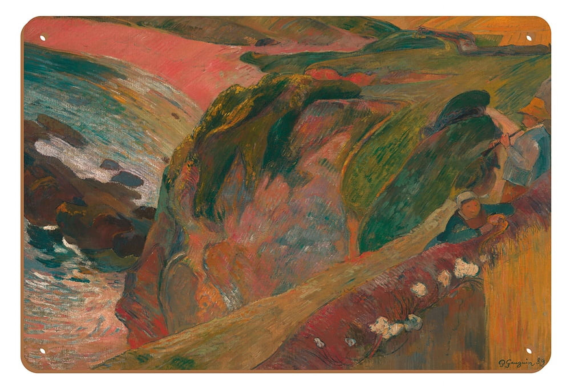 The Flageolet (Flute) Player on the Cliff - Le Pouldu France - From an ...