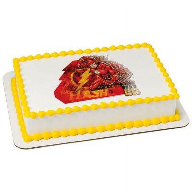 The Flash -1/4 (Quarter Sheet) Edible Photo Image Cake Decoration ...