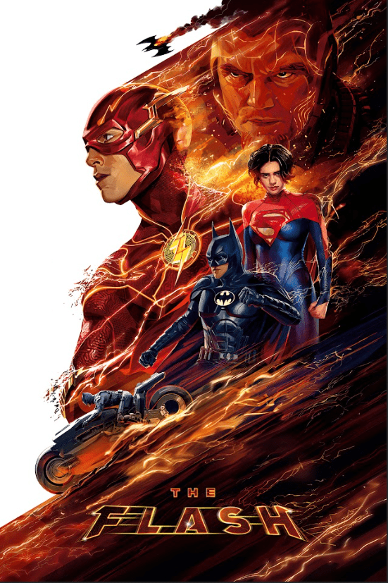 The Flash 2023 Poster 24x36 - Superhero Action Time Travel DC Comics ...