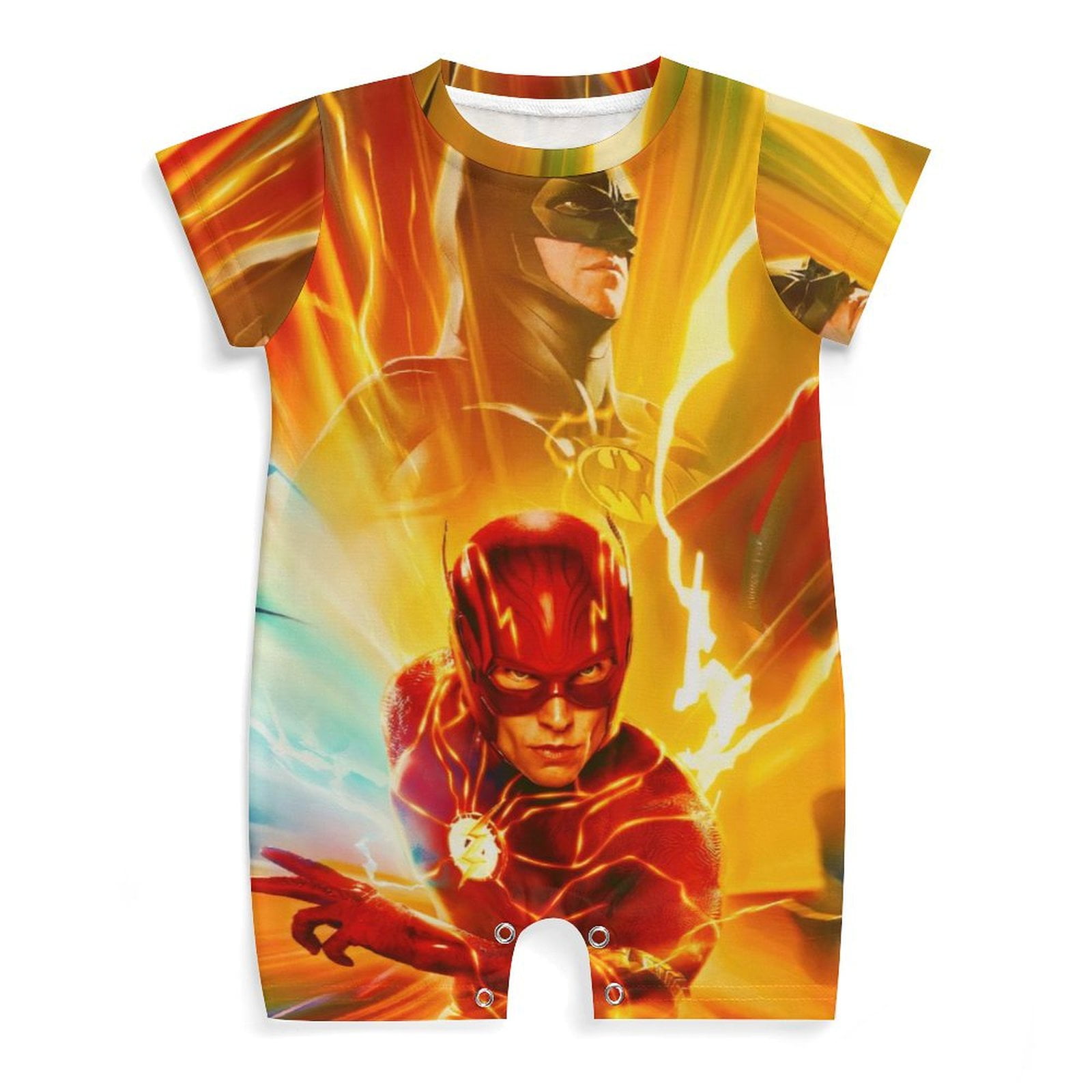 The Flash Baby Boy Girl Short Sleeve Romper Clothing Set Print Cartoon ...