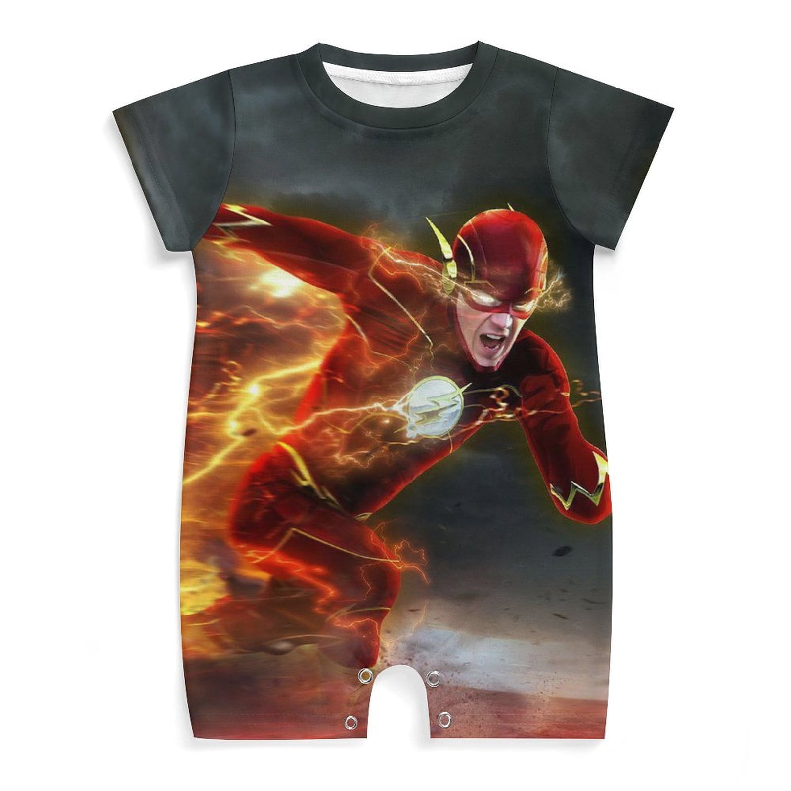 The Flash Baby Boy Girl Short Sleeve Romper Clothing Set Print Cartoon ...