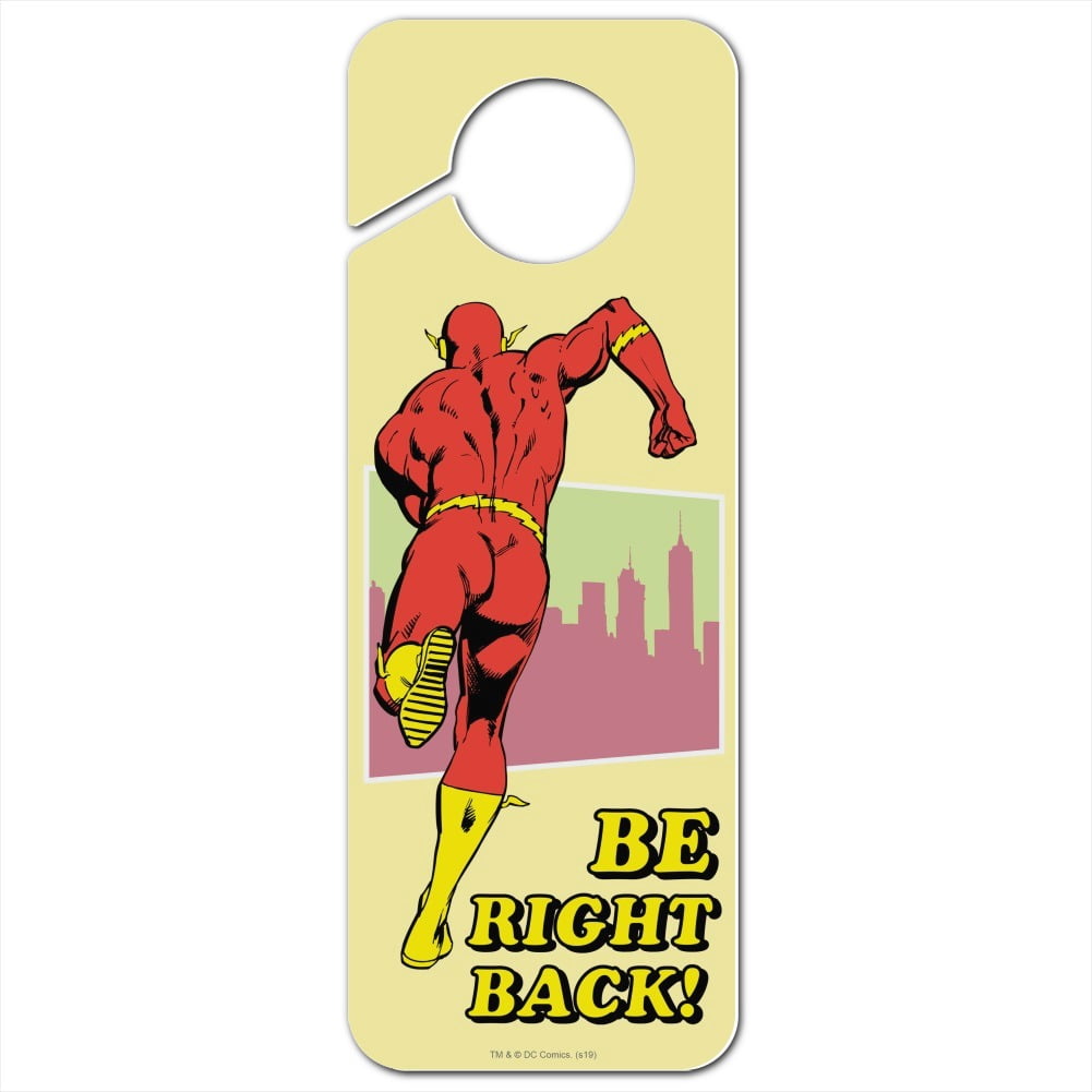 The Flash Be Right Back Plastic Door Knob Hanger Sign - Walmart.com