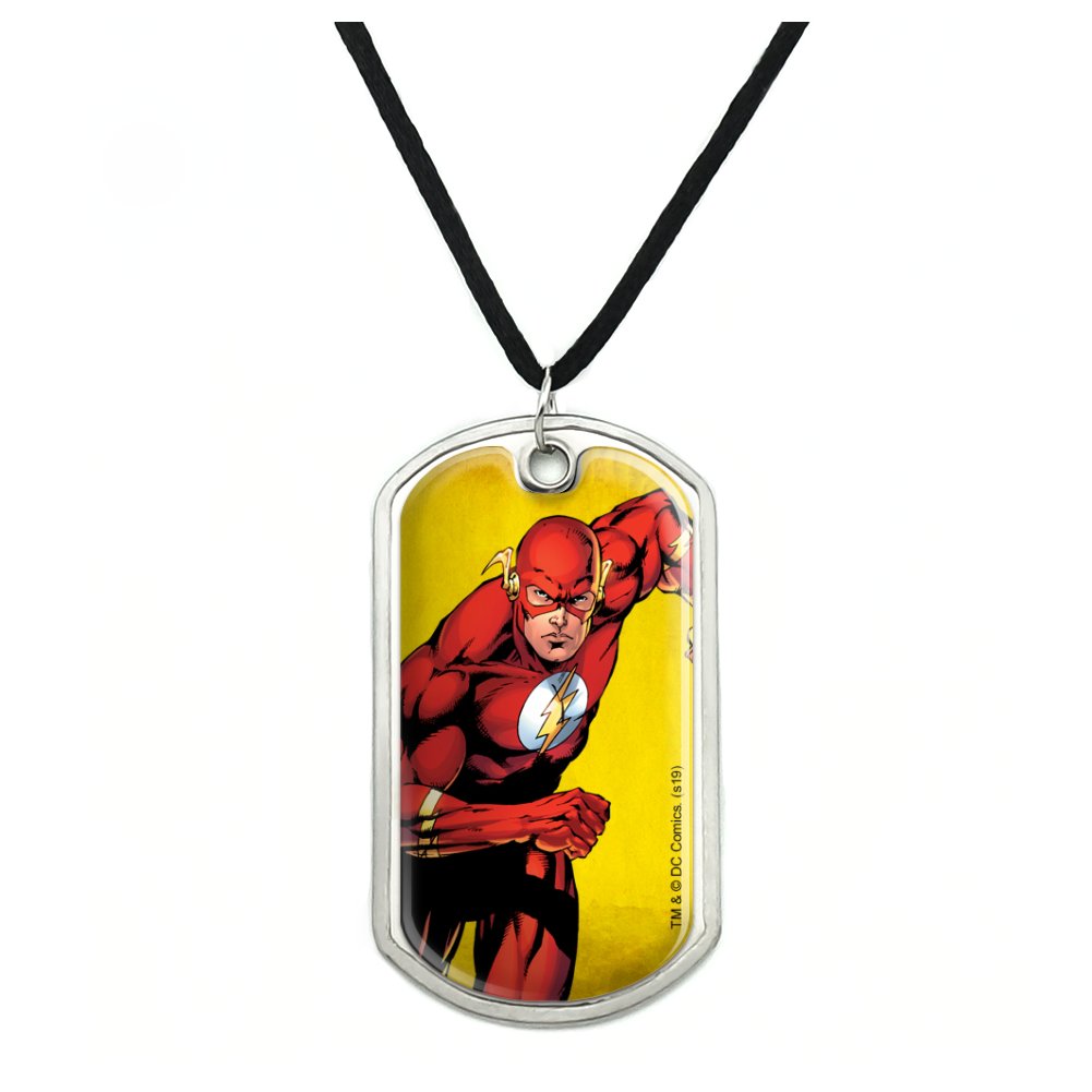 The Flash Character Military Dog Tag Pendant Necklace with Cord ...