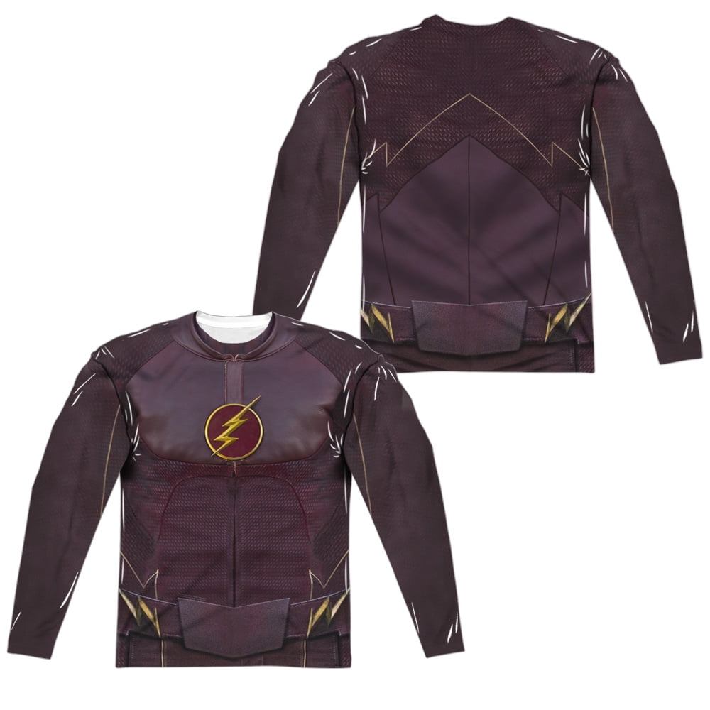 The Flash - Flash Uniform (Front/Back Print) - Regular Fit Long Sleeve ...