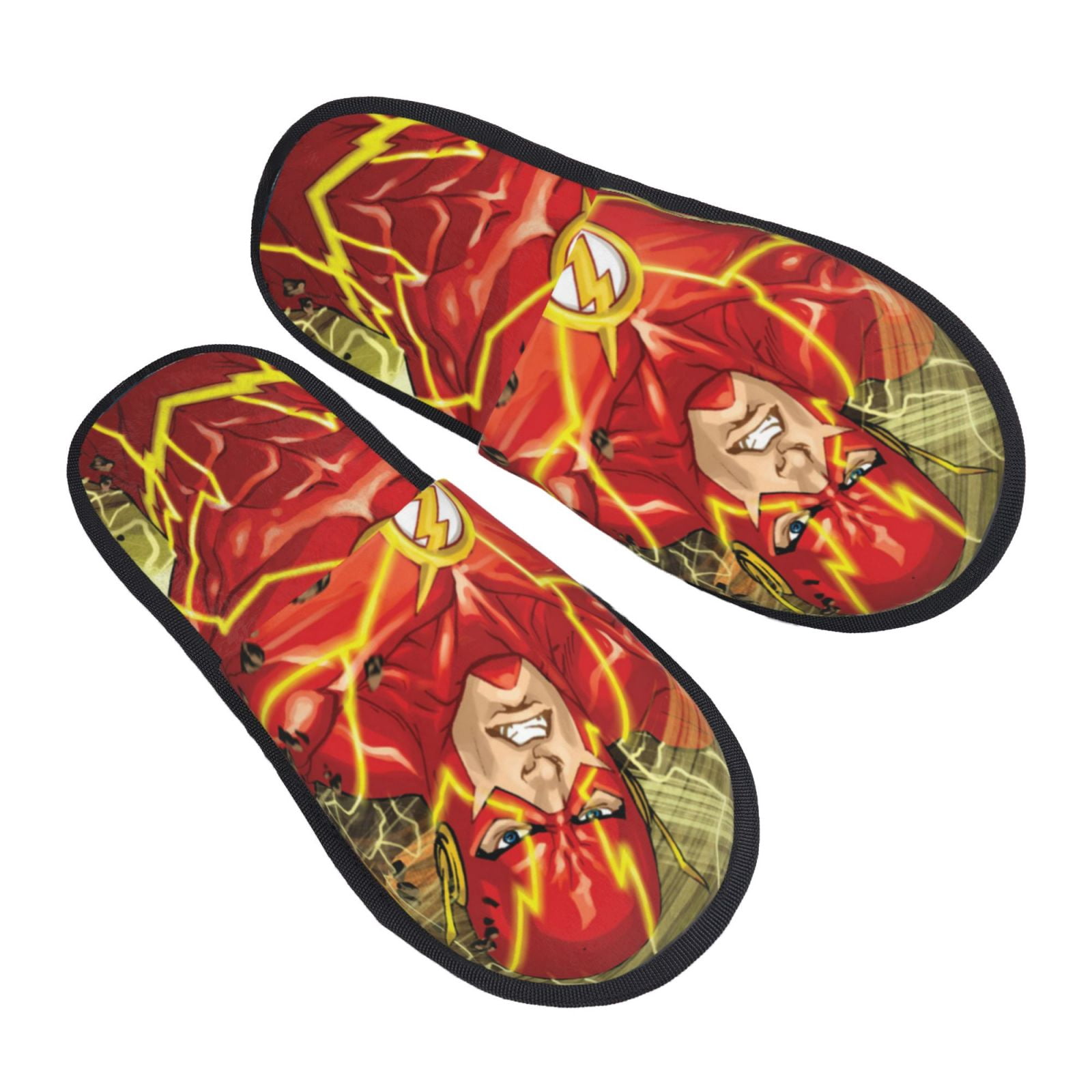The Flash Furry Slippers For Men Women Fuzzy House Slippers Winter Anti ...