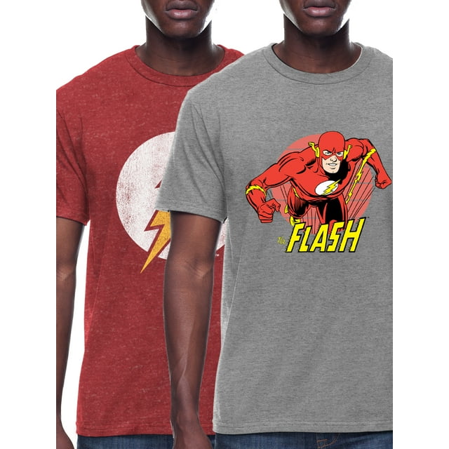 The Flash Icon Bundle, Men's Short Sleeve Graphic Tees, 2 Pack, Sizes S ...