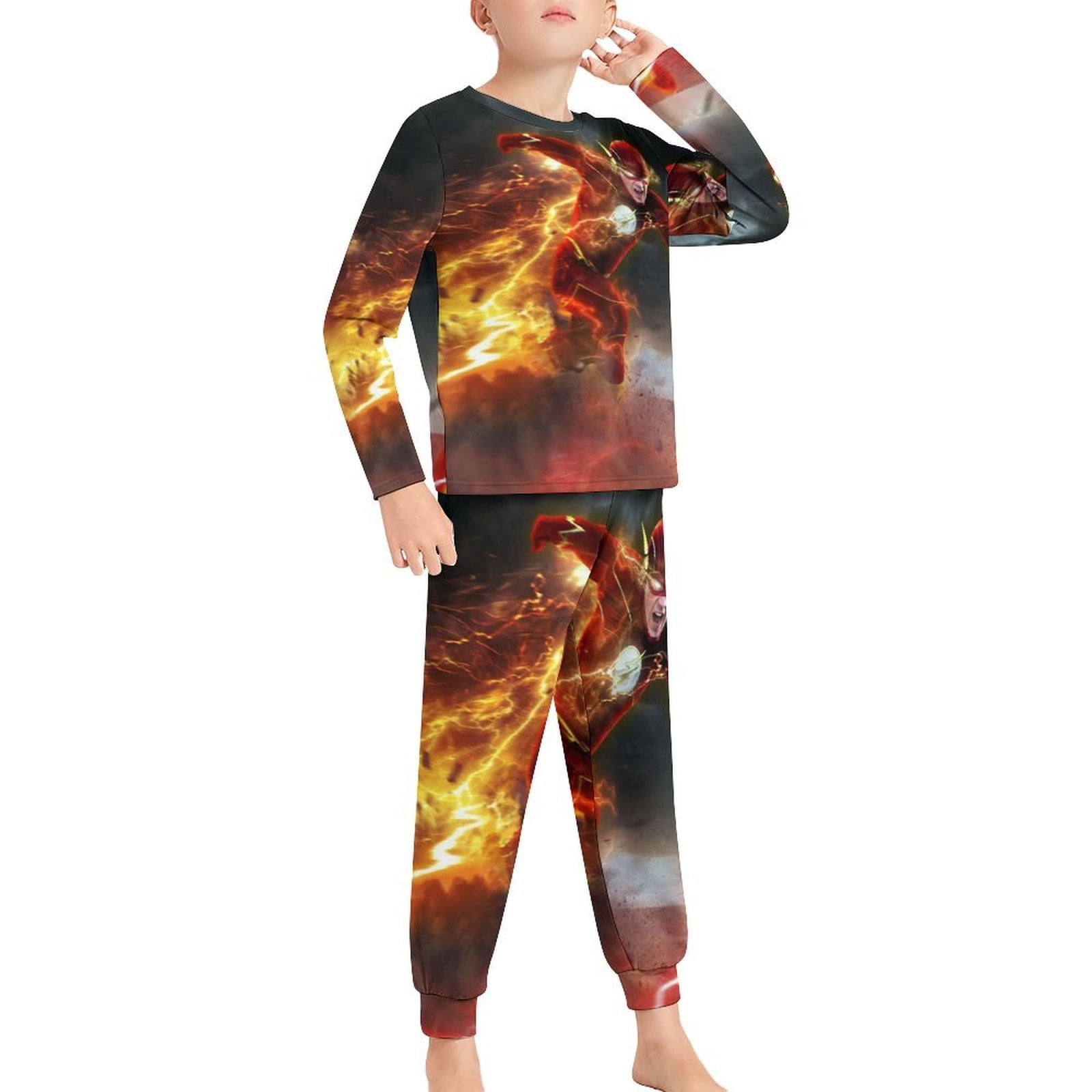 The Flash Ki-ds Pajamas 2 Piece Pjs Set Little Big Bo-ys Gi-rls ...