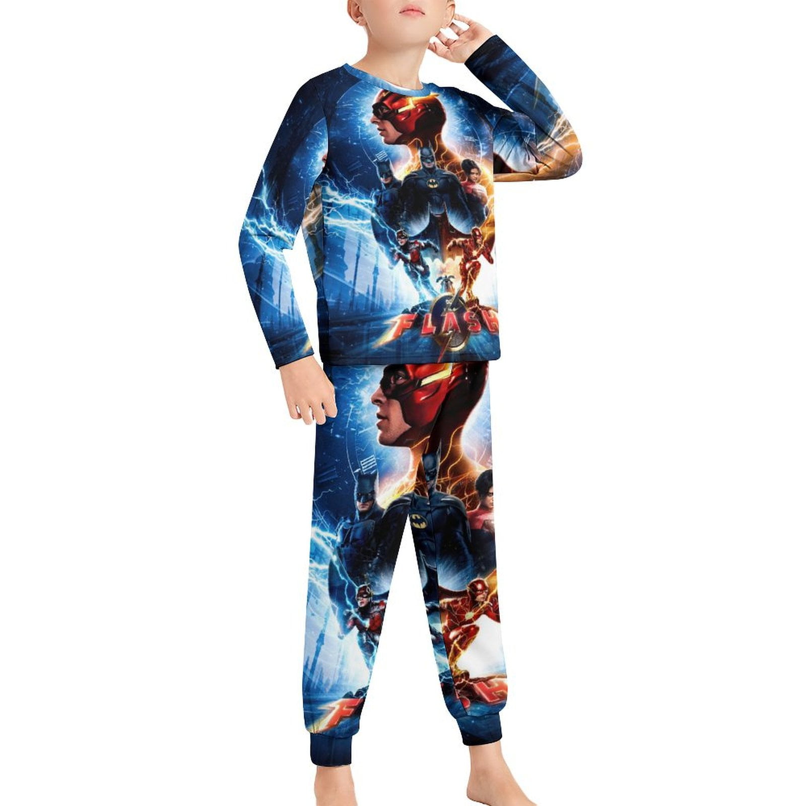 The Flash Ki-ds Pajamas 2 Piece Pjs Set Little Big Bo-ys Gi-rls ...