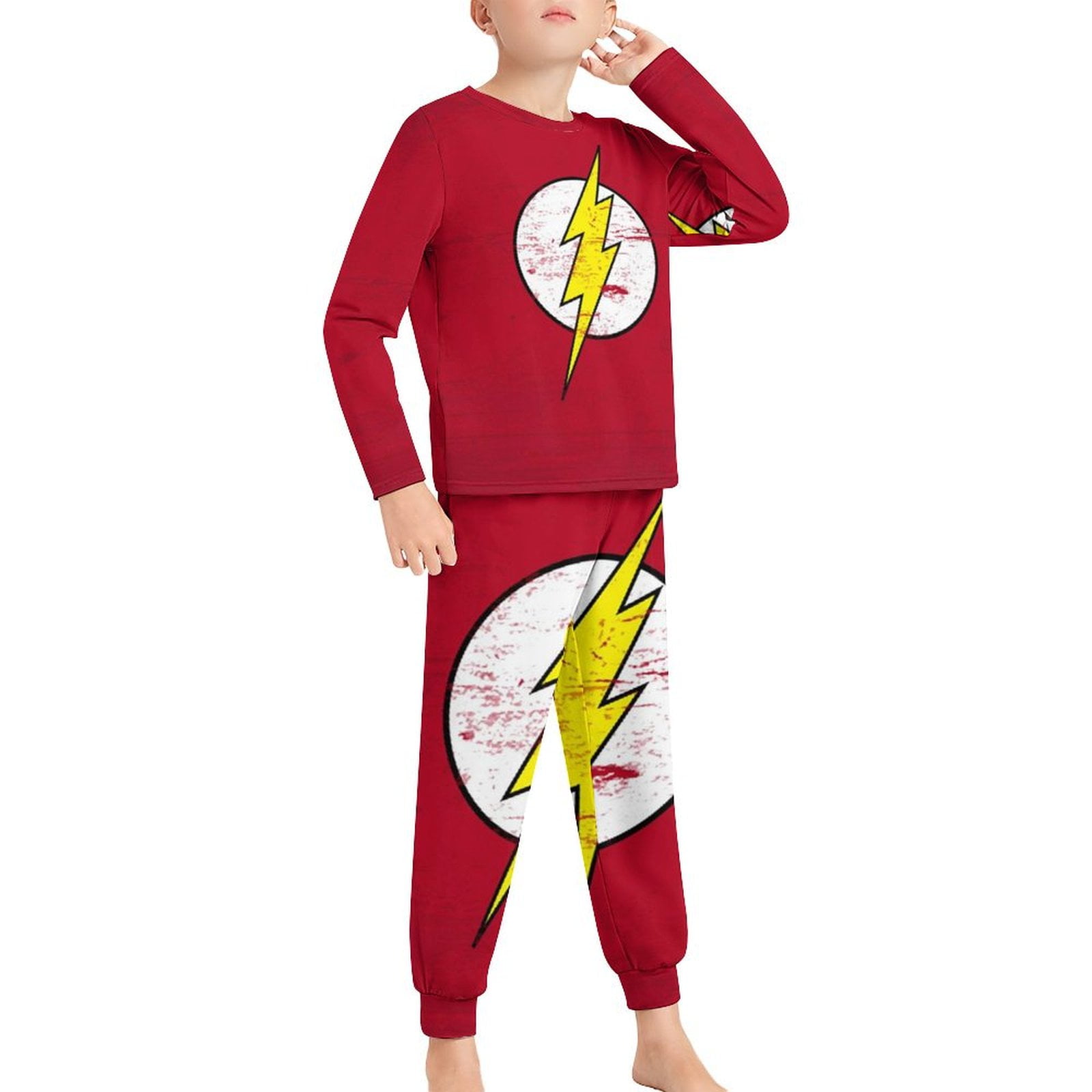 The Flash Ki-ds Pajamas 2 Piece Pjs Set Little Big Bo-ys Gi-rls ...