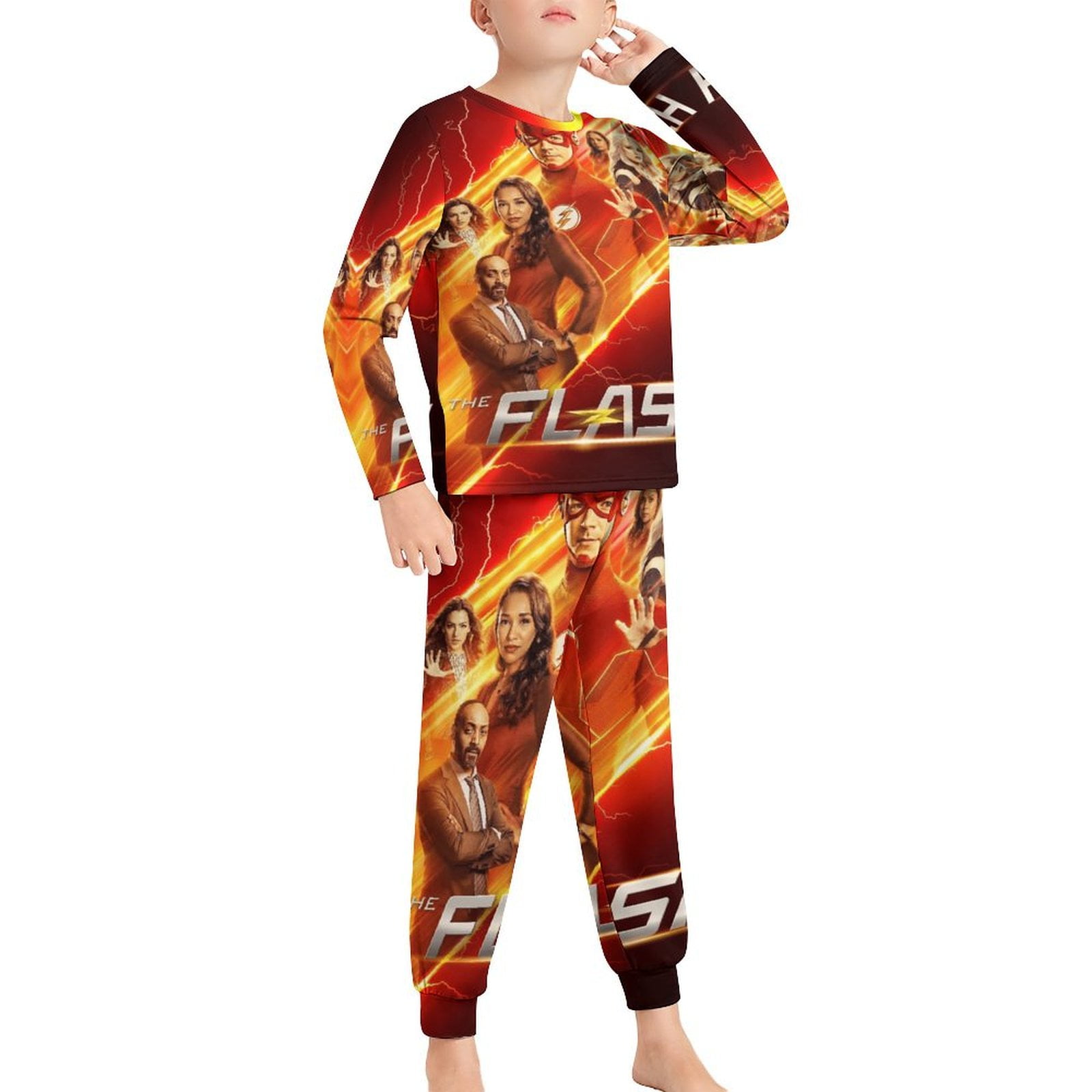 The Flash Ki-ds Pajamas 2 Piece Pjs Set Little Big Bo-ys Gi-rls ...